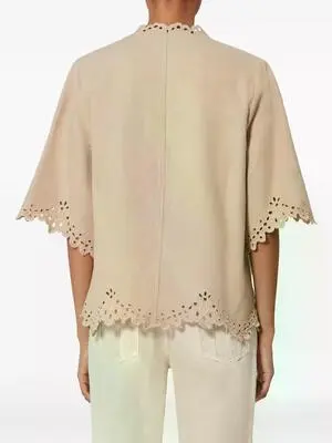 MARANT ETOILE Shana Broderie Anglaise T-shirt - Neutrals