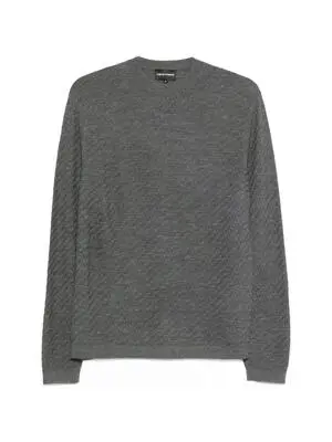 Emporio Armani Textured Virgin Wool Sweater