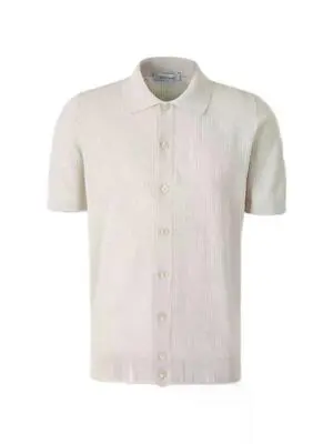 GRAN SASSO Short-sleeve Knitted Buttoned Shirt