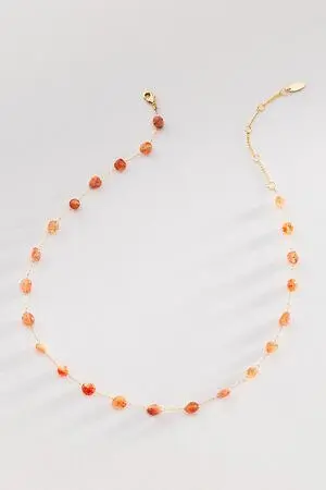 Anthropologie Floating Stone Necklace - Mauve