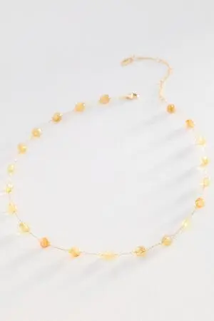 Anthropologie Floating Stone Necklace - Sand