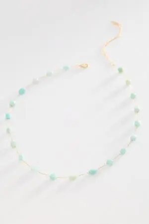 Anthropologie Floating Stone Necklace - Turquoise