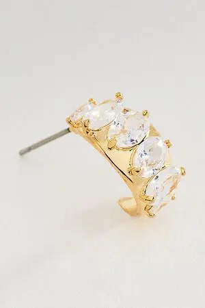 Anthropologie Crystal Baguette Earrings
