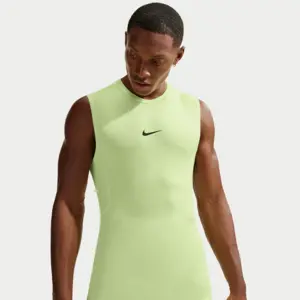 Nike Men's Pro Dri-fit Tight Sleeveless Fitness Top Green