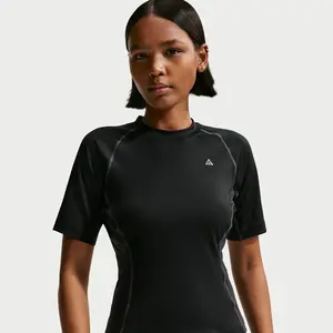 Nike Wildsee" Dri-fit Short-sleeve Base Layer Top - Black