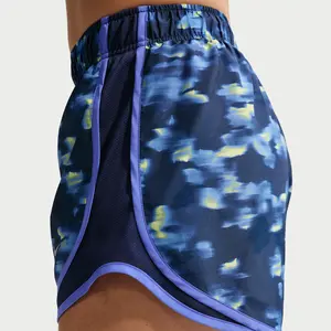 Nike Tempo Mid-rise 3" Printed Running Shorts - Blue