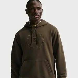 Nike Nikecourt Heritage Dri-fit French Terry Tennis Pullover Hoodie - Brown
