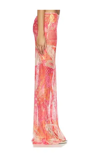 DONDE ESTEBAN Toronja Salpicon Lace Long Skirt