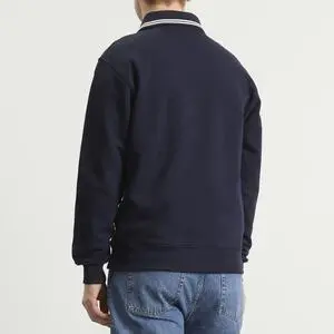 Drole De Monsieur Logo Long Sleeve Polo - Navy