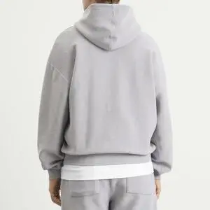 ANNIE HOOD College Zip Hoodie - Washed Grey