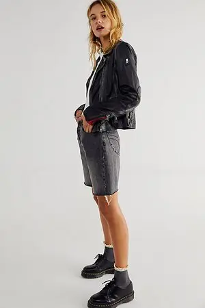 MAURITIUS LEATHER Christy Leather Moto Jacket - Vintage Black