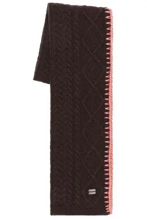 Miu Miu Maglia Aran Scarf - Moro & Rosa