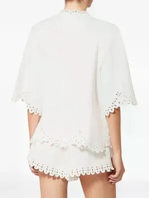 MARANT ETOILE Shana Laser-cut Top - White