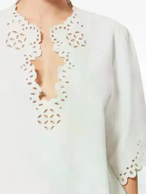 MARANT ETOILE Shana Laser-cut Top - White