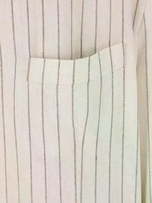 HED MAYNER Pinstripe Collarless Blazer