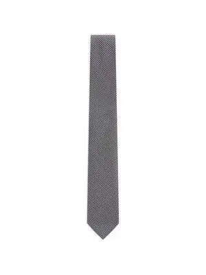 TOM FORD Patterned Standard Neck Tie - Black