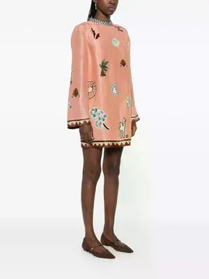 ALEMAIS X Lrnce Laurence Beaded Embroidered Mini Dress