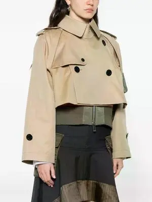 Sacai Double-breasted Gabardine Jacket