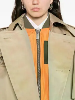 Sacai Double-breasted Gabardine Jacket