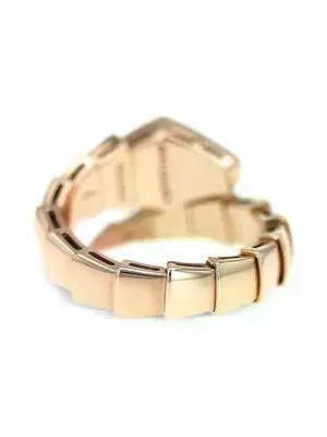 BVLGARI 18k Rose Gold Serpenti Diamond Ring