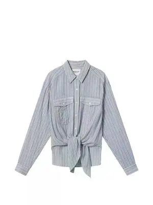 MARANT ETOILE Striped Tie-front Jacket