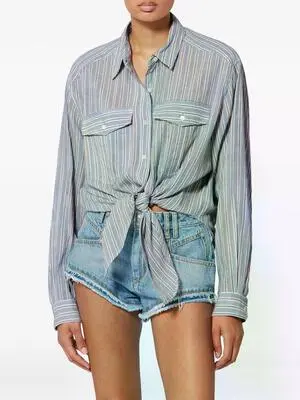 MARANT ETOILE Striped Tie-front Jacket