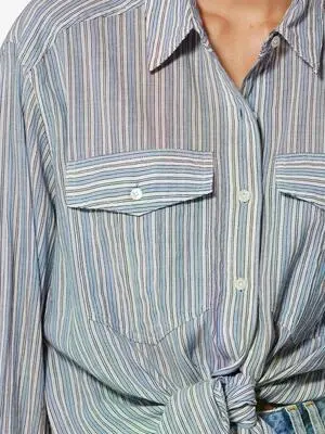 MARANT ETOILE Striped Tie-front Jacket