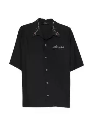 Amiri Embellished Short-sleeve Shirt - Black