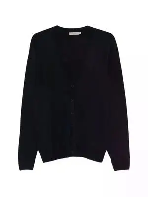 Canali V-neck Button Cardigan - Blue