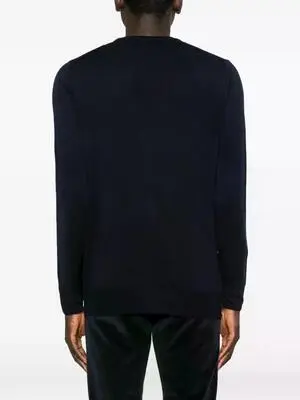 Canali V-neck Button Cardigan - Blue