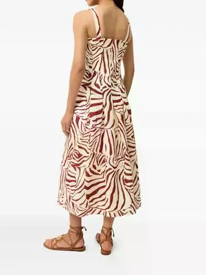 MARIE OLIVER Dixon Zebra-print Midi Dress
