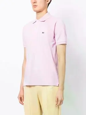 Lacoste Chest Logo-patch Polo Shirt - Pink