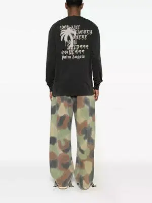 Palm Angels Monogram-print Cotton T-shirt
