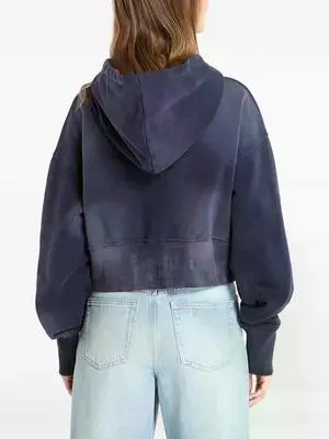 DIME Cropped Zip-fastening Hoodie