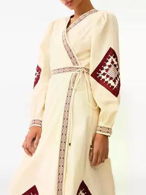 MARIE OLIVER Naomi Embroidered Midi Dress