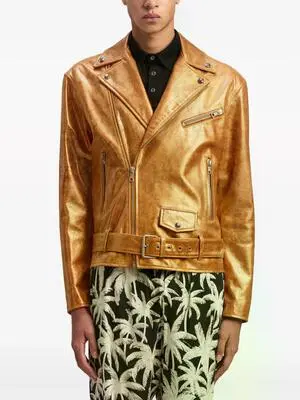 Palm Angels City Laminated Biker Jacket