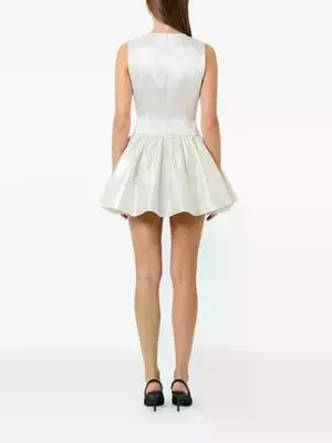 NICHOLAS Karina Gathered Mini Dress - White