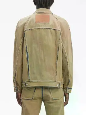 Palm Angels Logo-patch Ripstop Denim Jacket