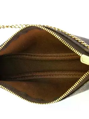 LOUIS VUITTON Pochette Accessoires Monogram Canvas Mini Clutch - Brown