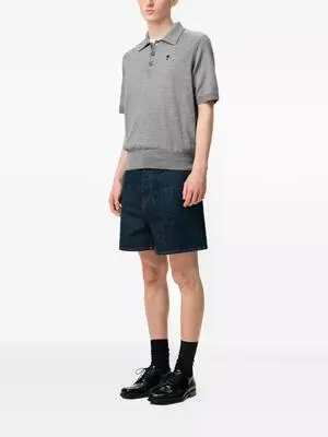 AMI Paris Wool Short Sleeves De Coeur Polo