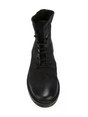 Marsèll Distressed Leather Combat Boots