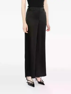 Theory Satin Flared Trousers - Black
