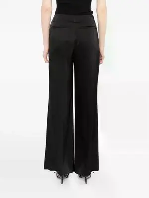 Theory Satin Flared Trousers - Black