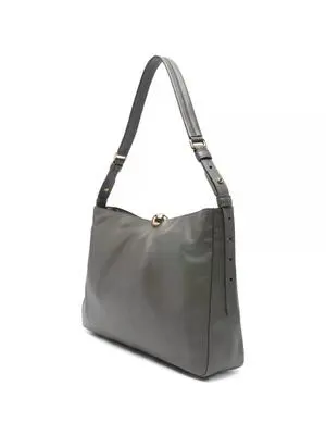 Furla Leather Shoulder Bag With Gold-tone Hardware - Grey