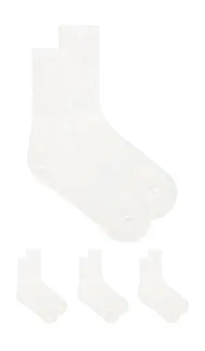 SKIMS Tube Crew Sock 3 Pack - Chalk