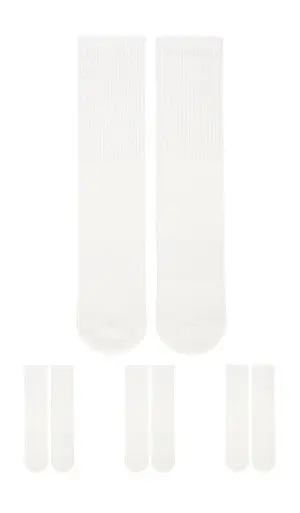 SKIMS Tube Crew Sock 3 Pack - Chalk