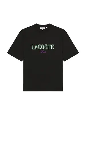 Lacoste Loose Fit Logo Tee - Black