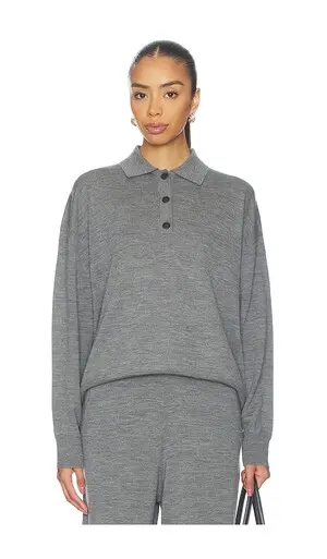 ANINE BING Lee Polo Sweater