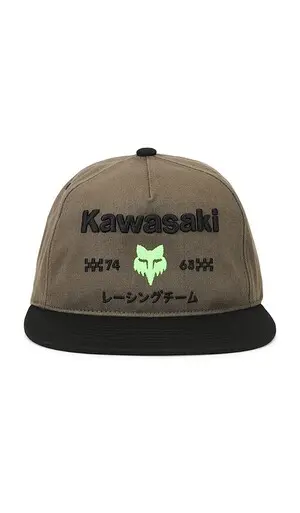FOX RACING X Kawasaki Snapback Cap - Olive Green