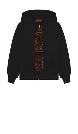 PLEASURES Impact Zip Hoodie - Black